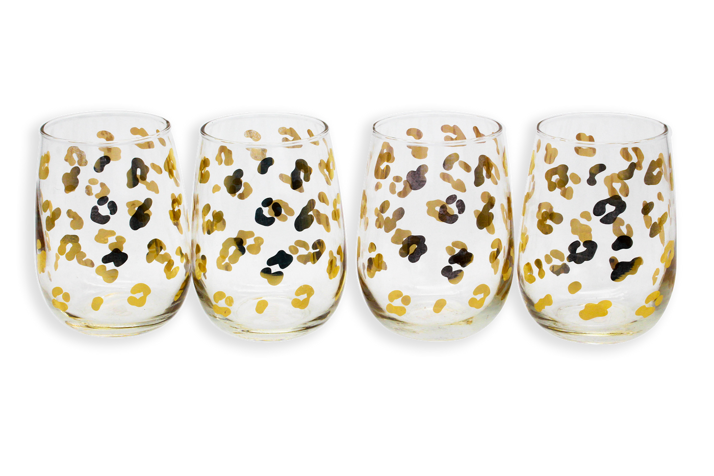 STEMLESS GLASS SET | LEOPARD